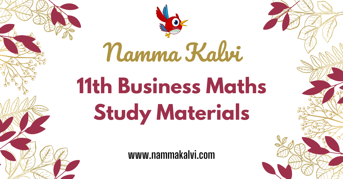 11th Business Maths Question Papers - Namma Kalvi